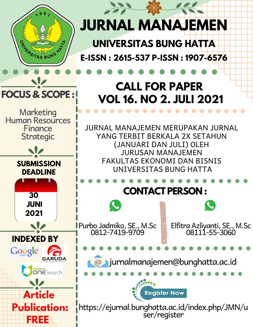 Jurnal Manajemen Universitas Bung Hatta